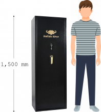 Buffalo River 10 Gun Safe Silver | Shotgun Cabinet | Safe